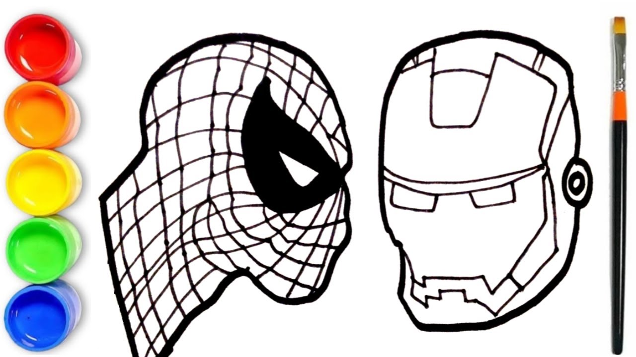Drawing Spider-Man Vs Iron Man, Marvel Heroes Drawing, Spider Man, Iron ...
