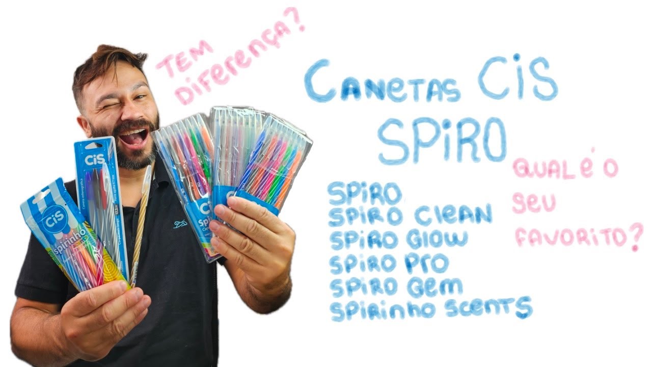 CANETAS CIS SPIRO, SPIRO CLEAN , SPIRO GLOW, SPIRO PRO, SPIRO GEM ...