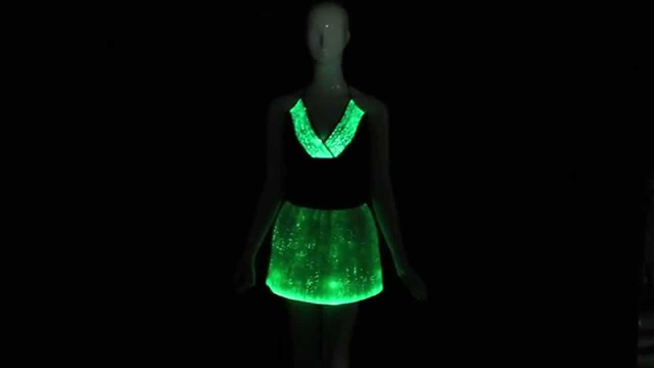 optic fiber clothes - YouTube