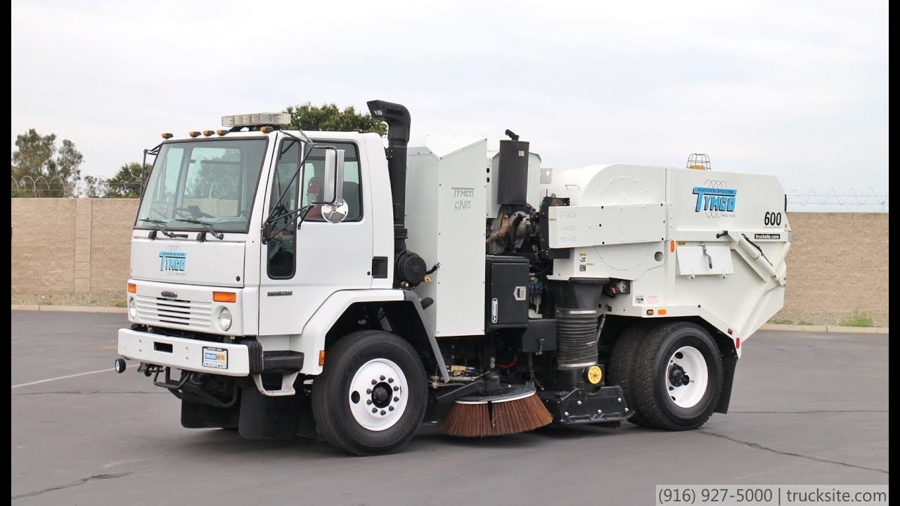 2007 Freightliner Tymco 600 CNG Air Street Sweeper for sale - YouTube