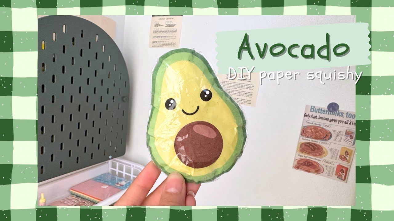 สกุชชี่กระดาษ รูปอโวคาโด้ 🥑- DIY paper squishy Avocado🥑 - YouTube