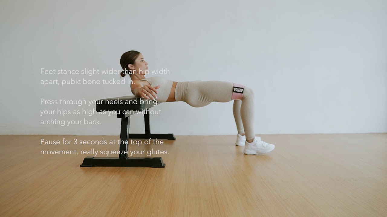 BANDED HIP THRUSTS (3 sec pause at top) - YouTube
