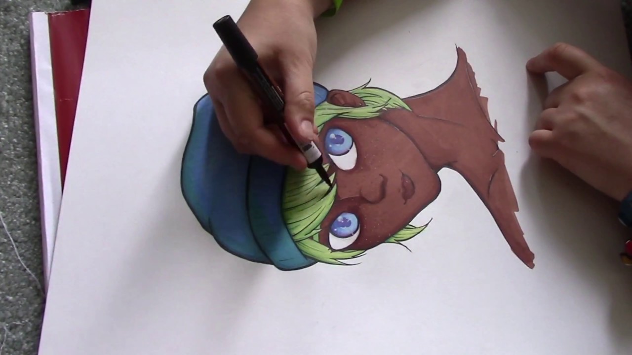 Speed Drawing - Testing my Promarkers (~ °3°)~ - YouTube