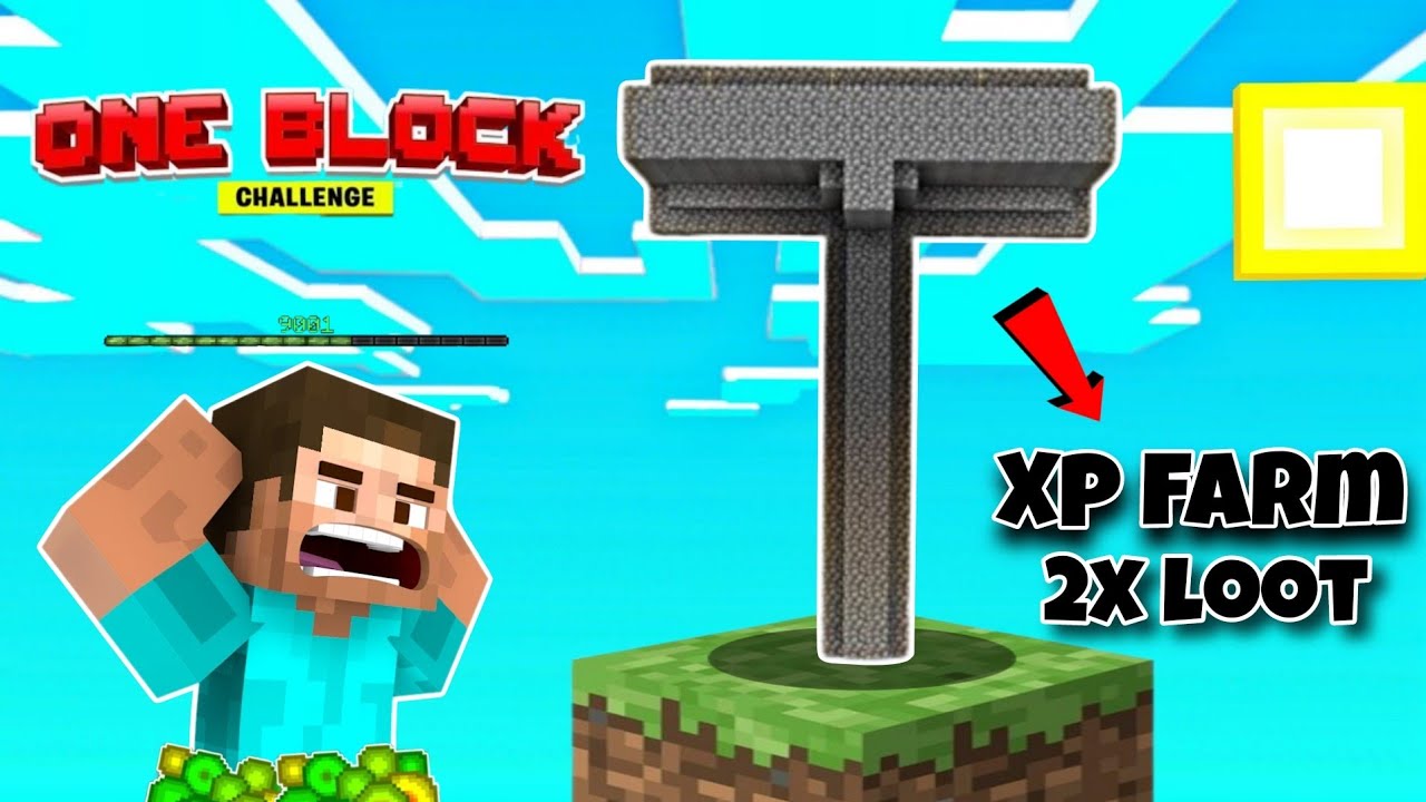 Minecraft One Block Easy Xp Farm But Loot Is 2x 👌 - YouTube