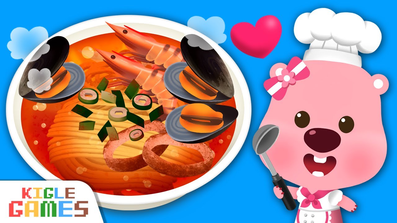 Jjamppong | Pororo's Cooking Game Play | Pororo the Little Penguin ...