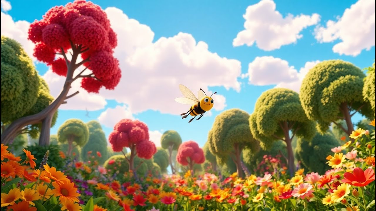 Buzzy the Bee and the Rainbow Tree | Colorful Nursery Rhyme for Kids ...