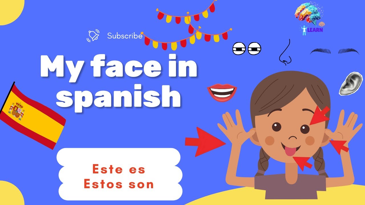 My face in spanish 🇪🇸 partes de la cara en español 👀👃 - YouTube
