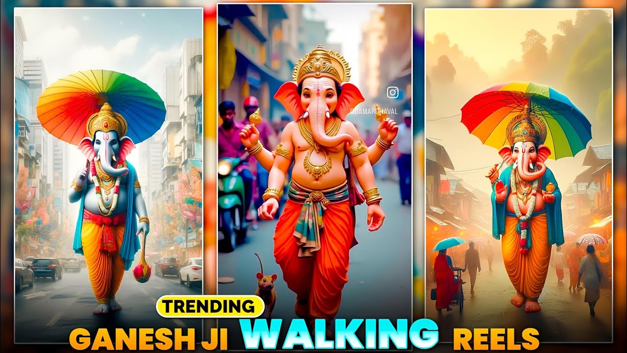 Ganesh ji Walking Reels Editing||Ganesh Ji Chalne Wale Reels Kaise ...