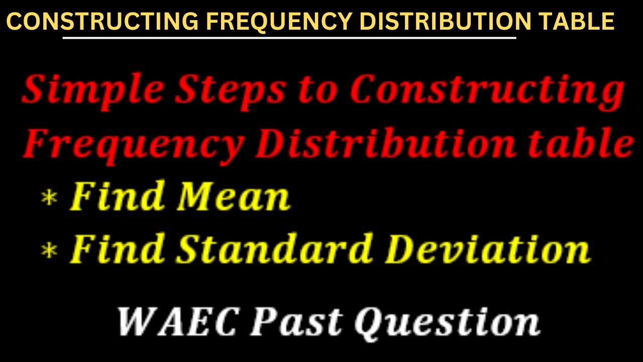 Constructing a Frequency Distribution Table for Discrete Data | Find ...