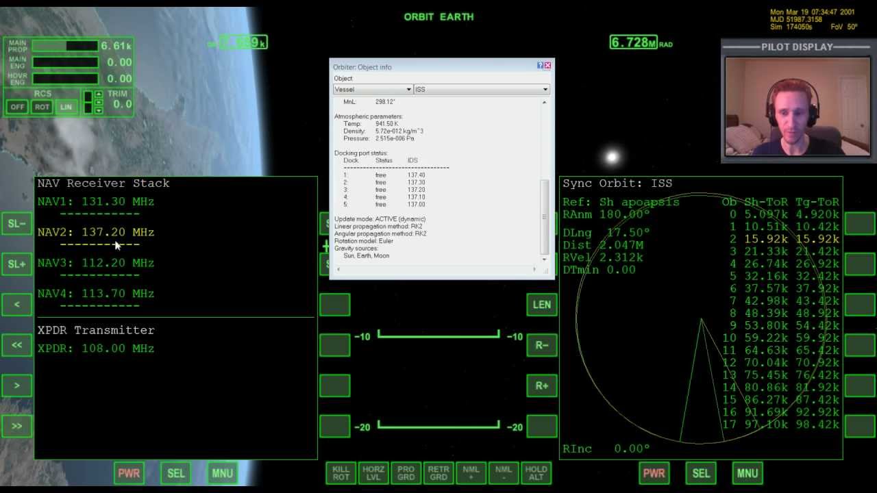 Orbiter 2010 - [Part 6] Absolute Beginner Guide - Rendezvous / Sync Orbit MFD 1 - YouTube