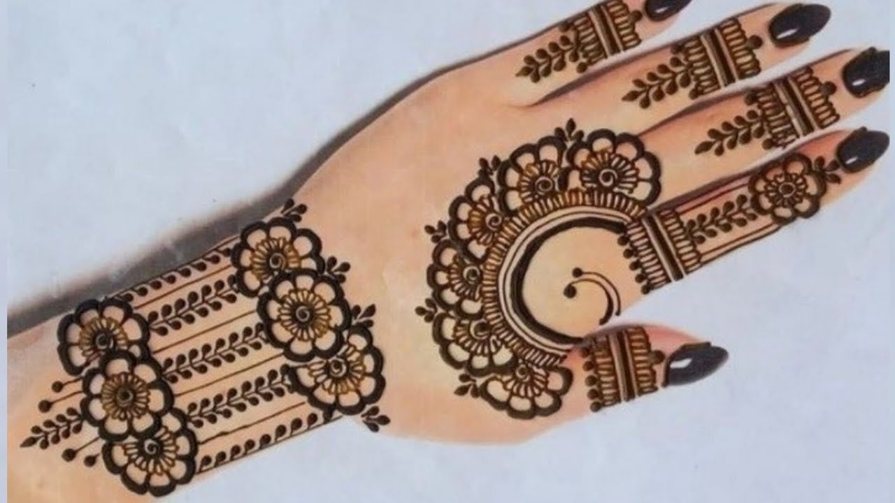 veary easy simple Mehedi design | Mehedi Art By Boishakhi | Flower ...