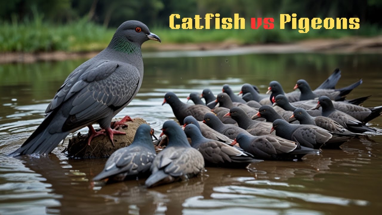 Catfish vs Pigeons #Documentary #Catfish #Pigeons #Nature #Hunting # ...