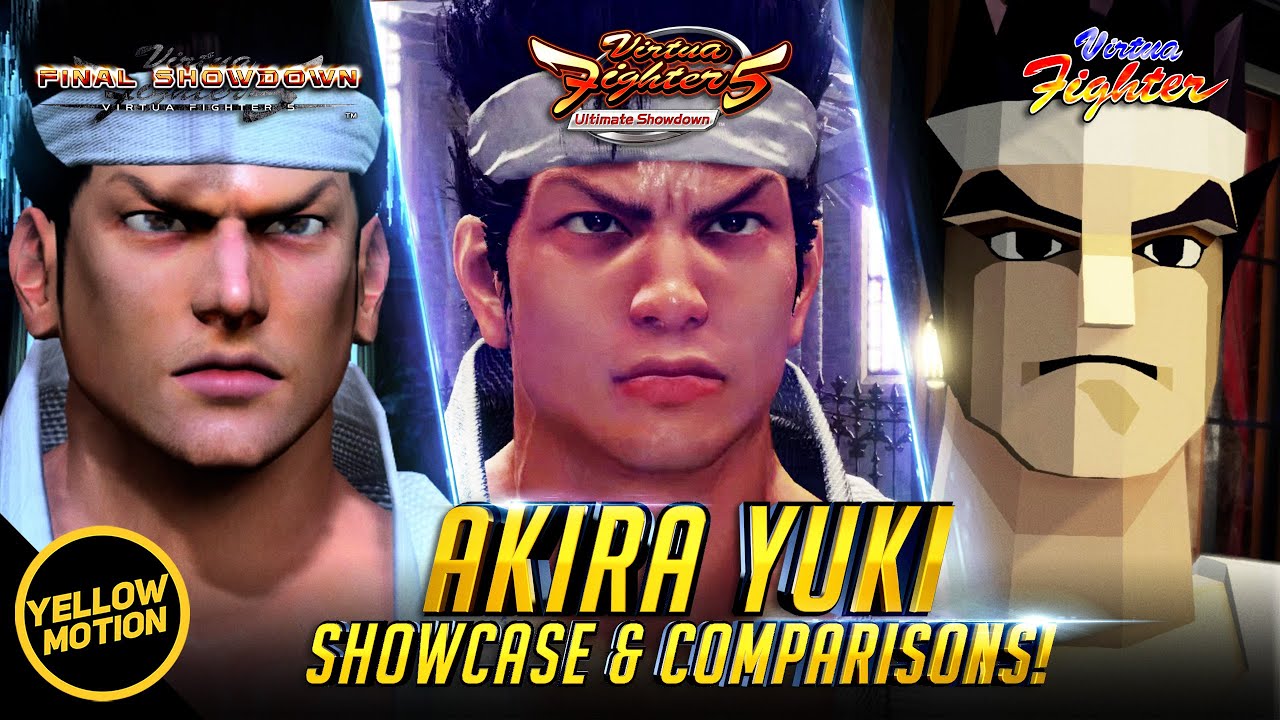 Akira Yuki | Showcase & Remaster Comparison with Subs | Virtua Fighter ...