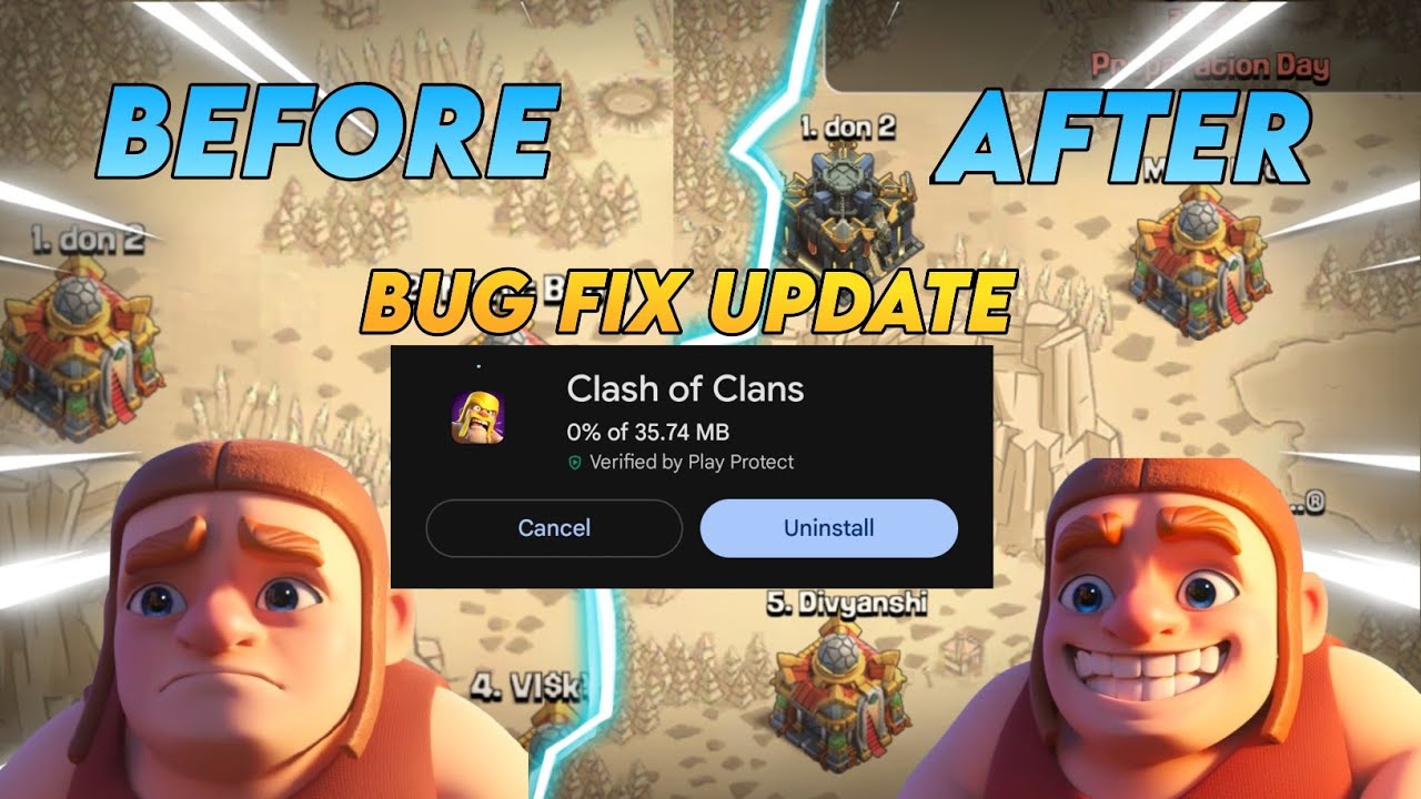 clash Of Clans game crashing bug how to fix bugs in coc|how to report ...