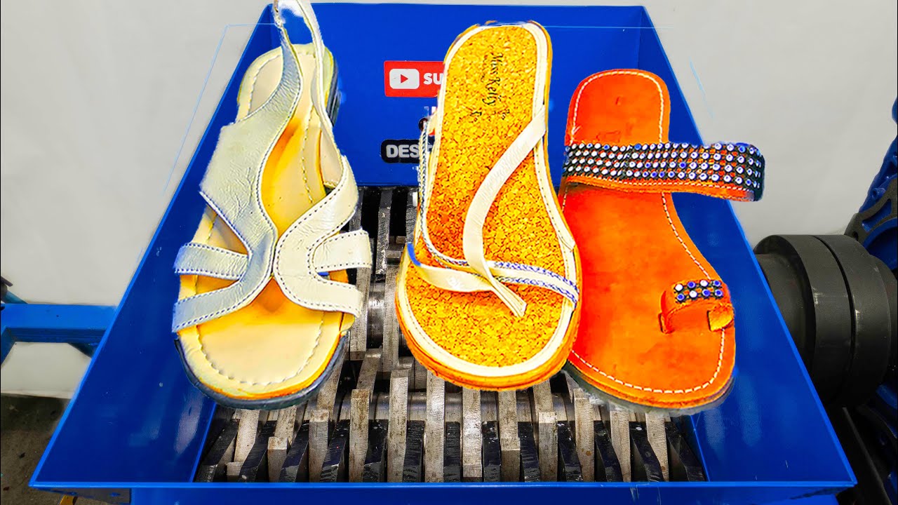 SHREDDER VS SHOES | SATISFYING - YouTube