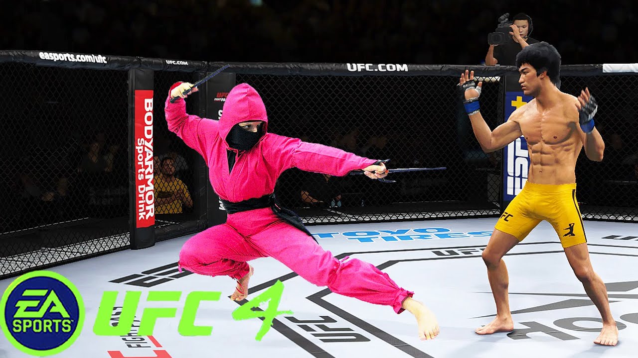 UFC4 Bruce Lee vs Pink Ninja EA Sports UFC 4 - Super Battle - YouTube