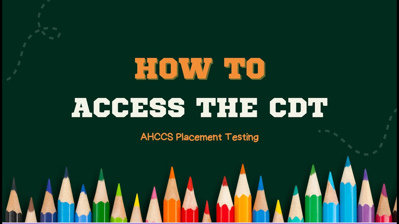 Launchpad: How to access CDT Placement Tests - YouTube