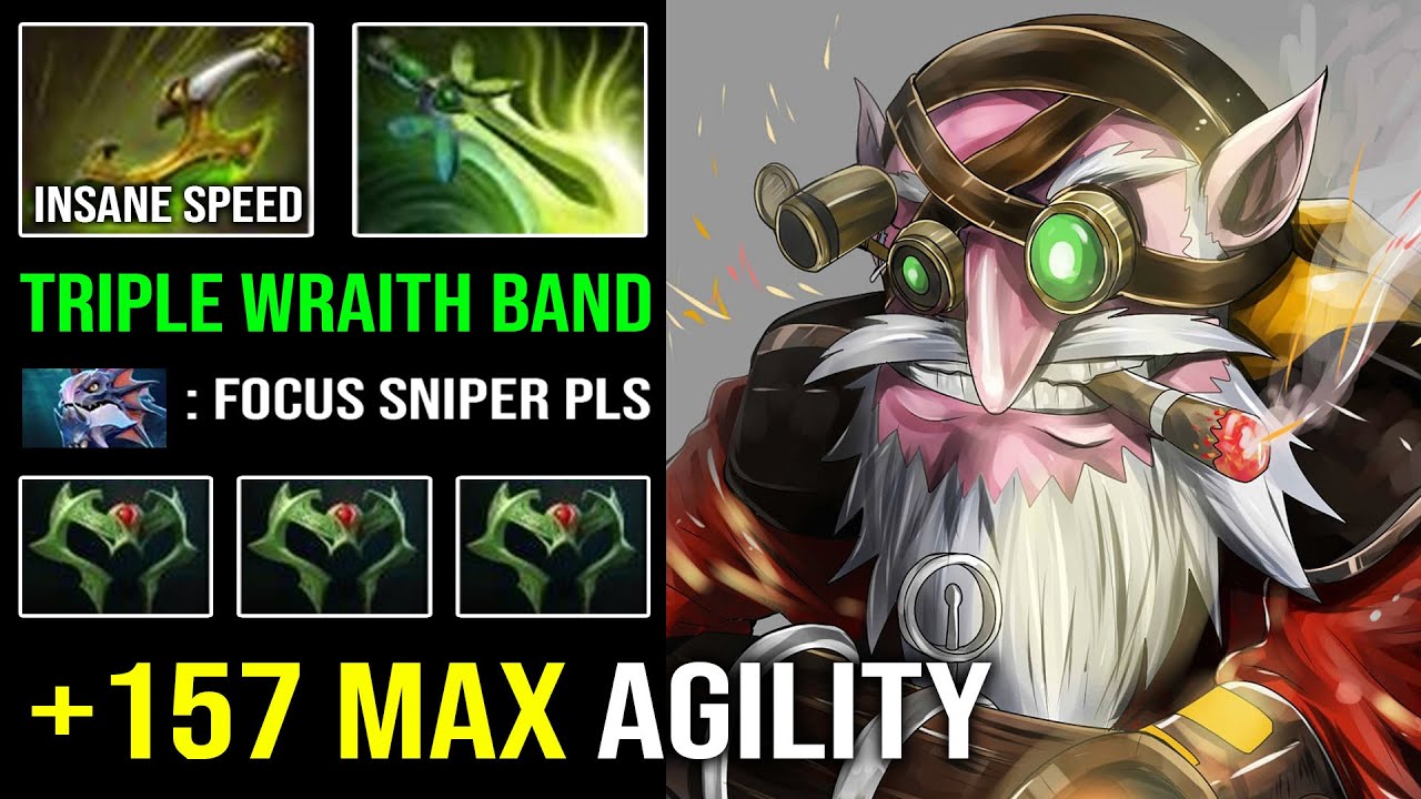 WTF 3x Triple Wraith Band Sniper +157 Agility Speed with Butterfly ...