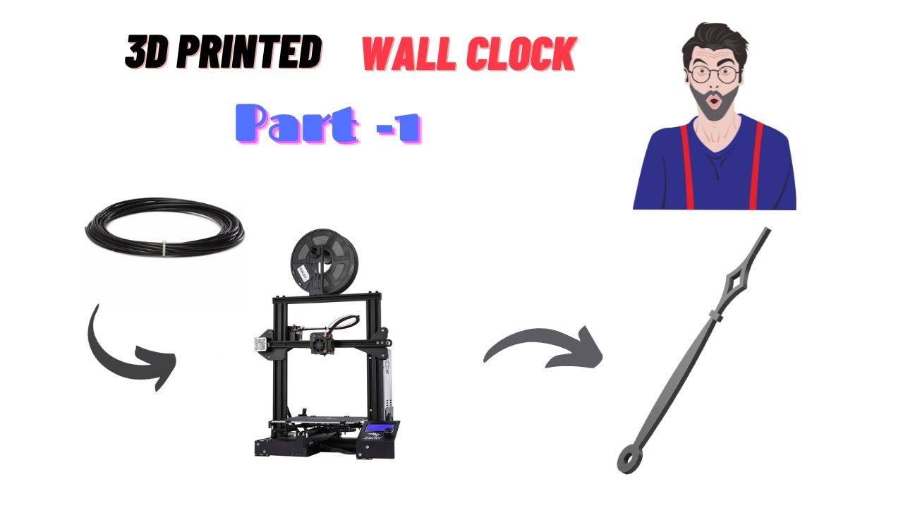 3D Printed Wall Clock - DIY Project - YouTube
