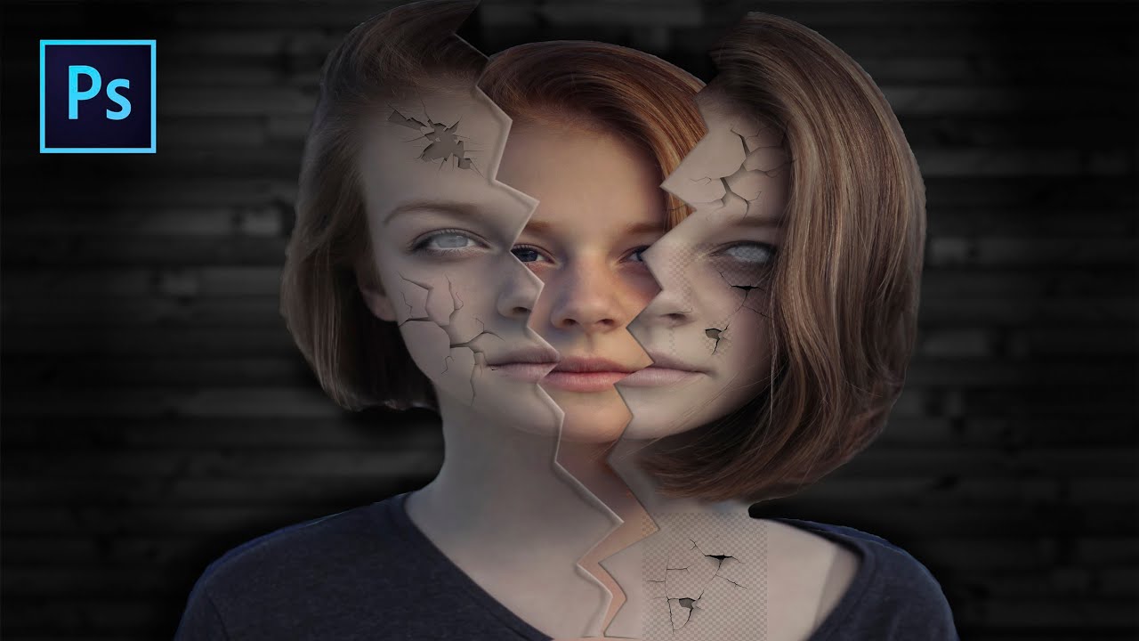 Cut face effect Photoshop Tutorial | manipulation editing in Adobe ...