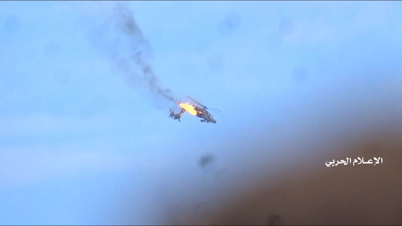 Houthi rebels shoot-down Saudi Arabian AH-64D Apache attack helicopter ...