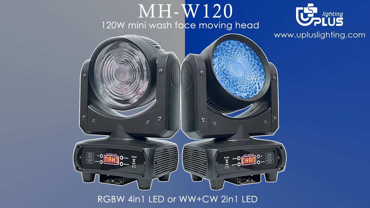 MH W120--120W mini wash face moving head - YouTube
