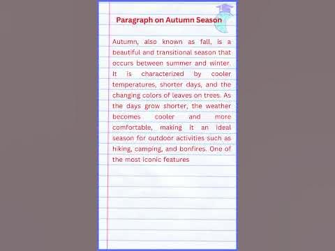 Paragraph on Autumn Season - YouTube