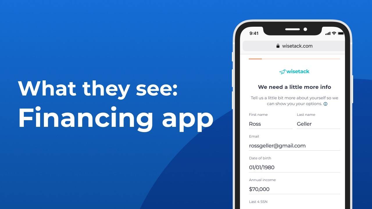 The Wisetack financing application: what your customer sees - YouTube