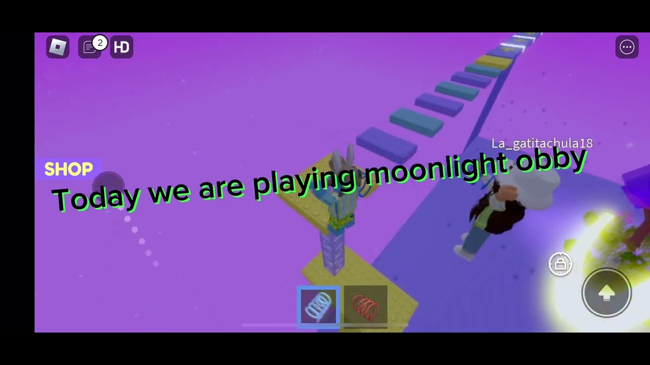 Playing moonlight obby - YouTube