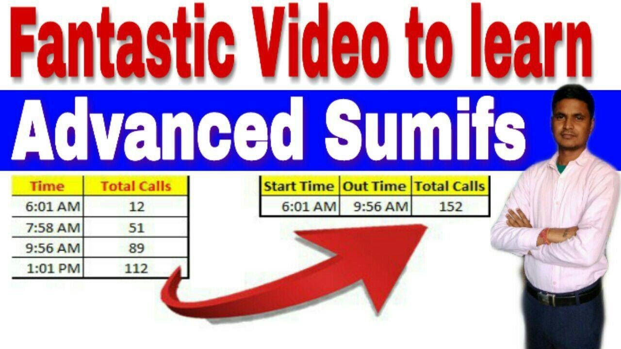 SUMIFS Formula With Time Range Wise Calculation In Excel In Hindi SUMIFS Formula With Time Range Wise Calculation In Excel In Hindi