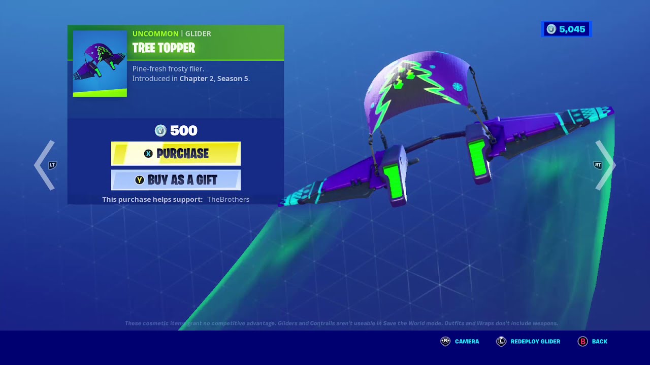 *NEW* TREE TOPPER GLIDER IN FORTNITE! (MINTY) - YouTube