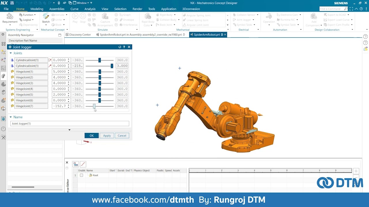 NX-MCD Joint Jog - YouTube