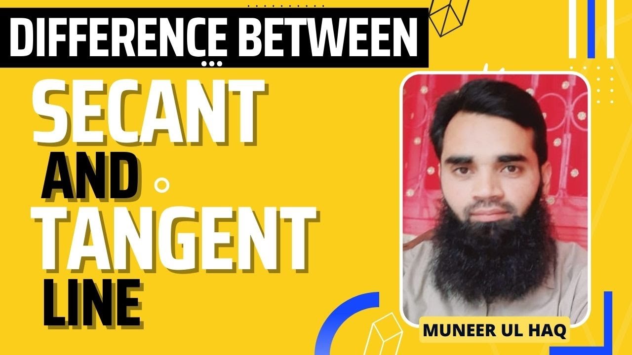 Difference Between Secant and Tangent Line - YouTube