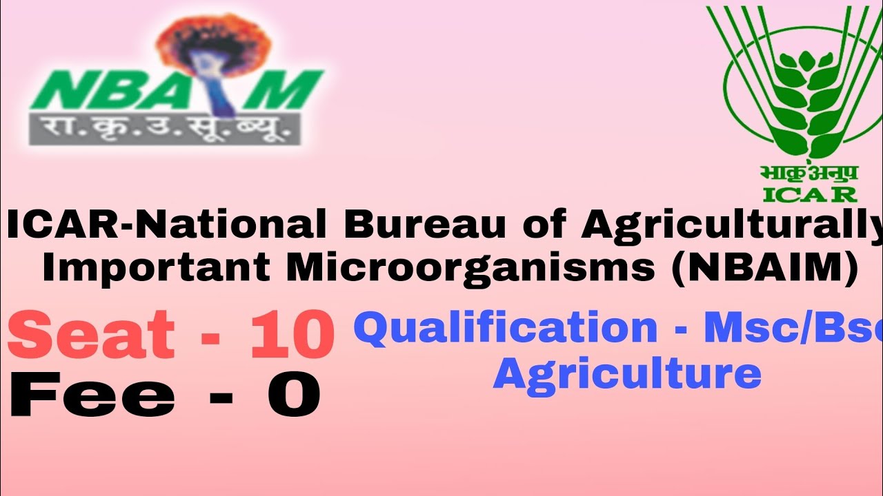 ICAR- NBAIM Jobs, Mau Uttar Pradesh - YouTube