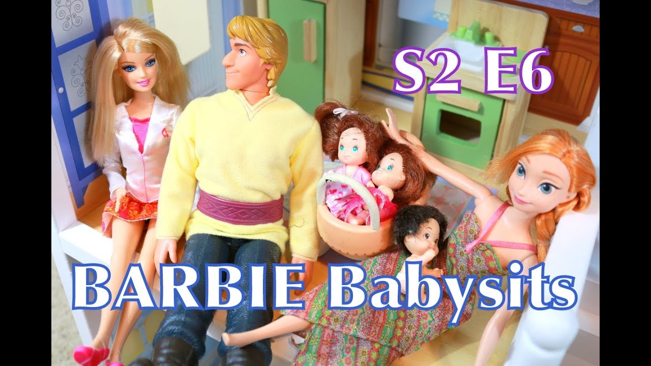 Barbie Babysitting Anna & Kristoffs Triplets Quints Toys - YouTube