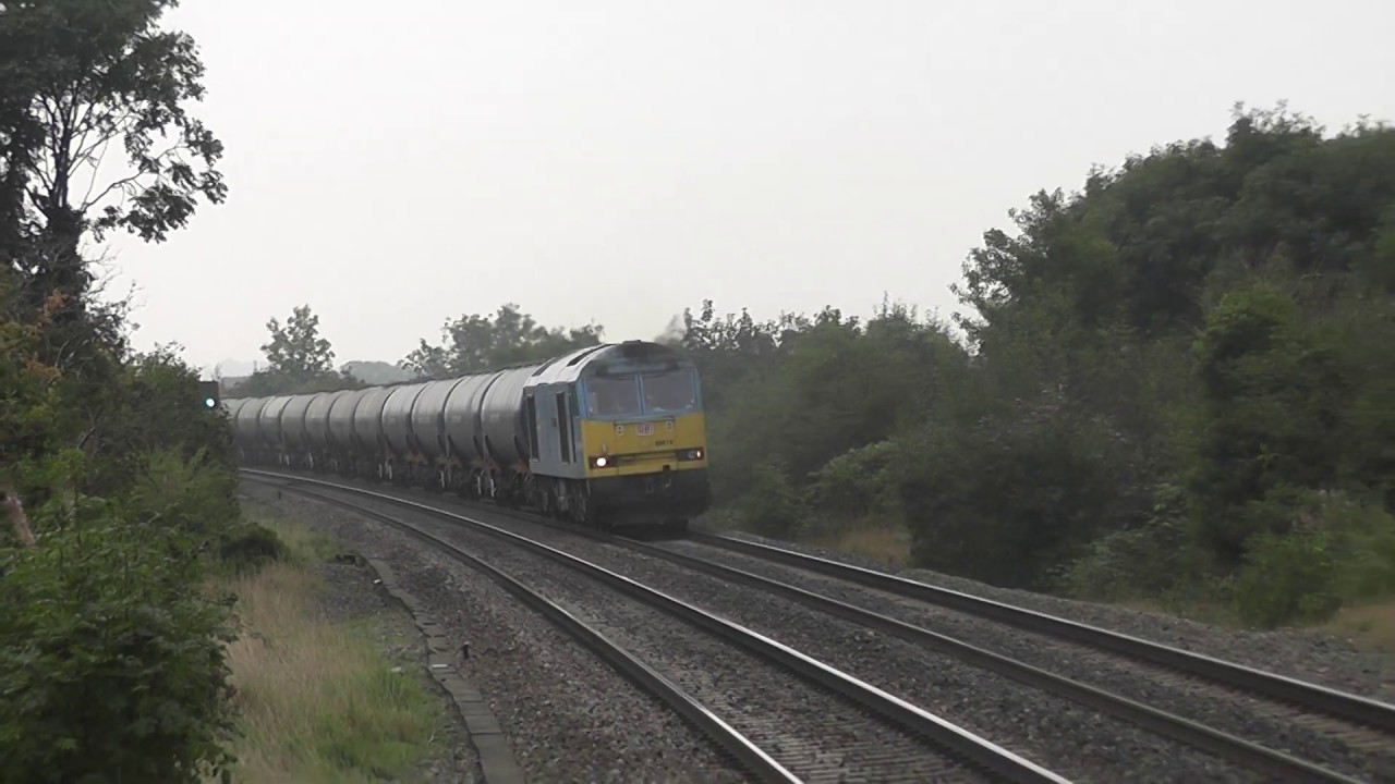(HD) DB Schenker 60074 in Teenage Cancer Trust livery passes Tamworth ...