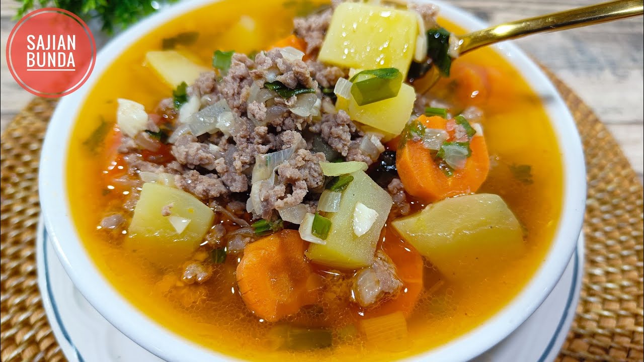 SOP DAGING CINCANG ENAK BANGET - YouTube