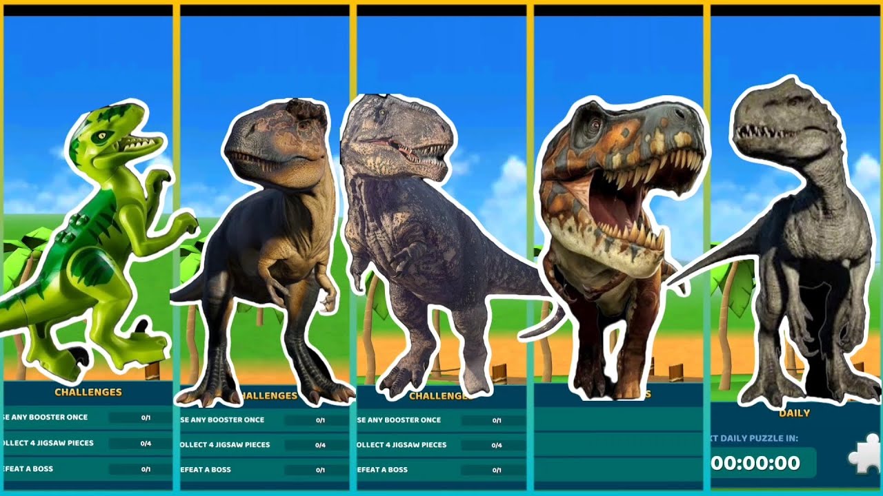 lego jurassic world vs albertosaurus vs gigantosaurus vs t-rex vs ...