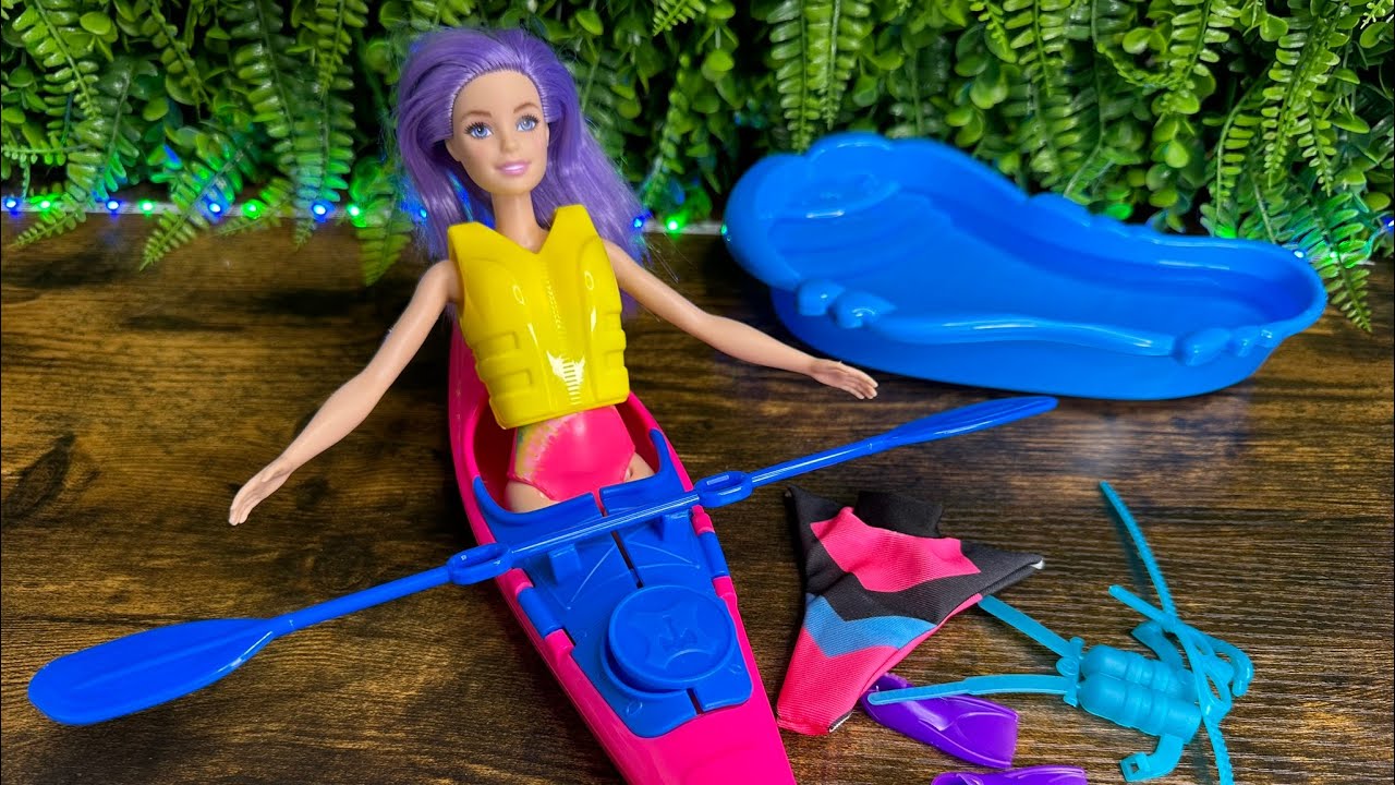 3 Minutes Satisfying & Unboxing water accessories for Barbie Kayak ...