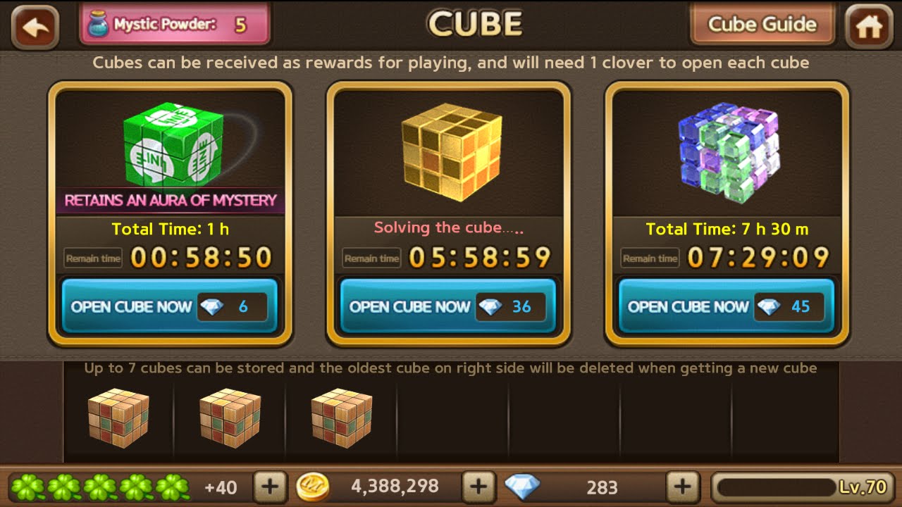 Open Diamond Cube&Line Cube with AURA[Line Let's Get Rich] - YouTube