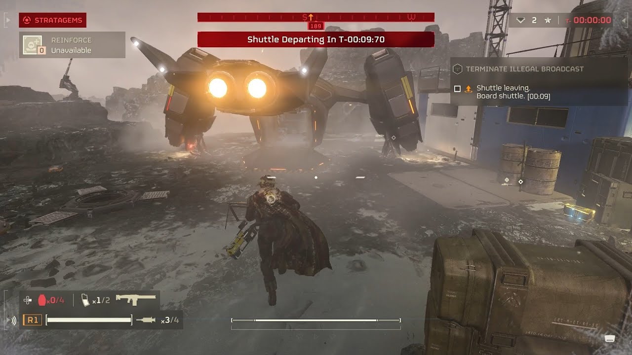 Helldivers 2 Emergency Evac Shuttle - YouTube