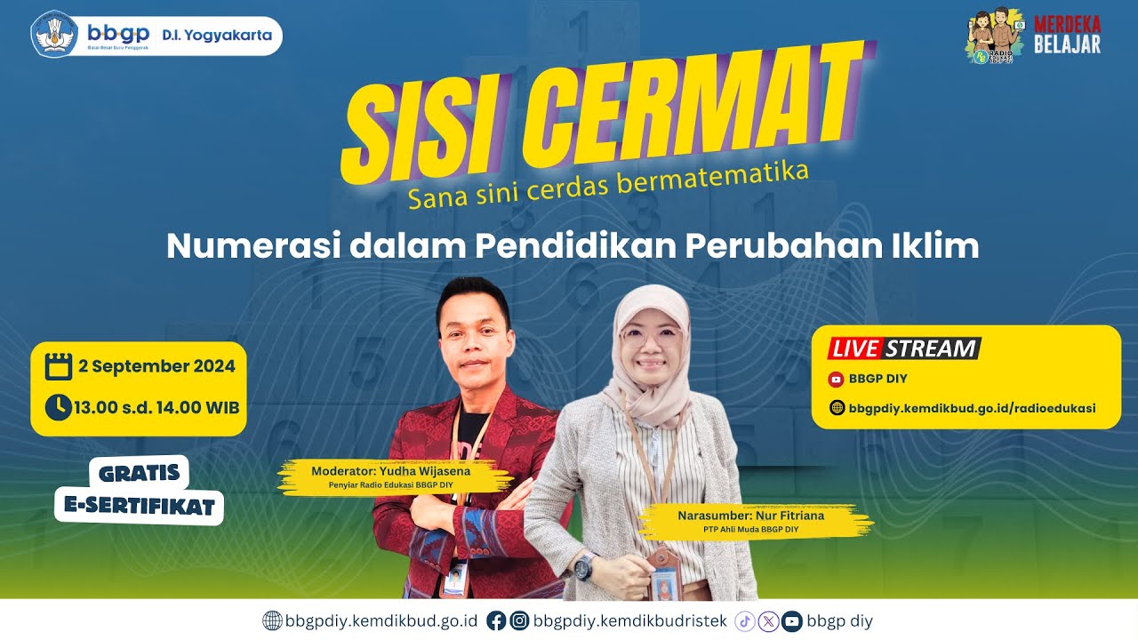 (2024) Sisi Cermat Seri 27: Numerasi dalam Pendidikan Perubahan Iklim - YouTube