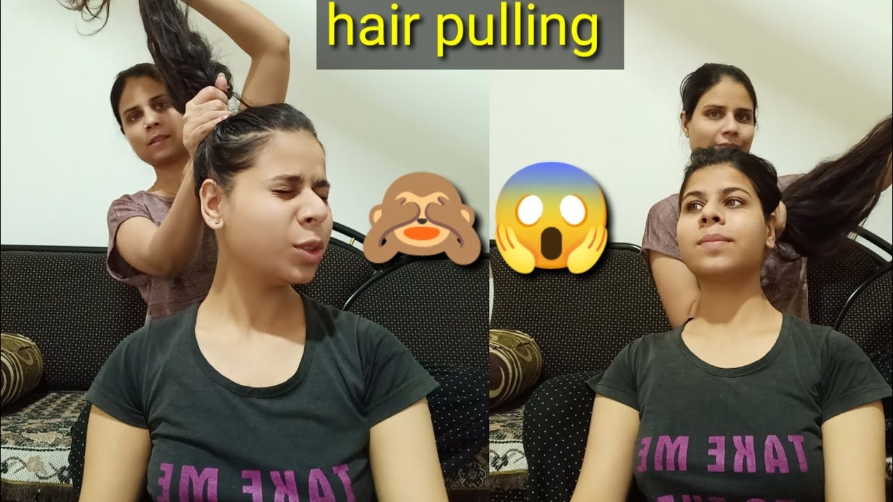 Long hair pulling 😍 Most requested video 💁 Long hair pulling and head ...