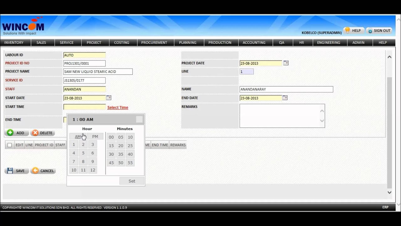 WINCOM ERP - PROJECT LABOUR - YouTube