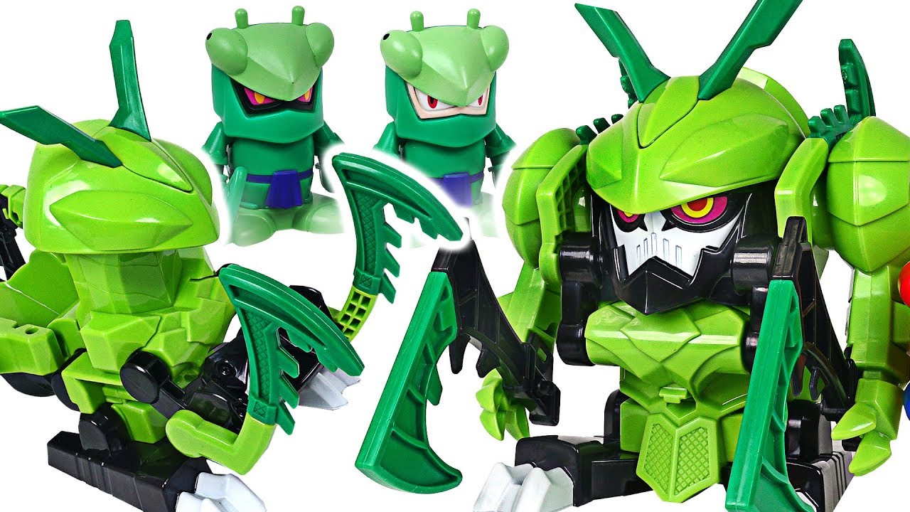 Bugs Ninja mantis, wasp, stag beetle insect transform mecha! Defeat the ...