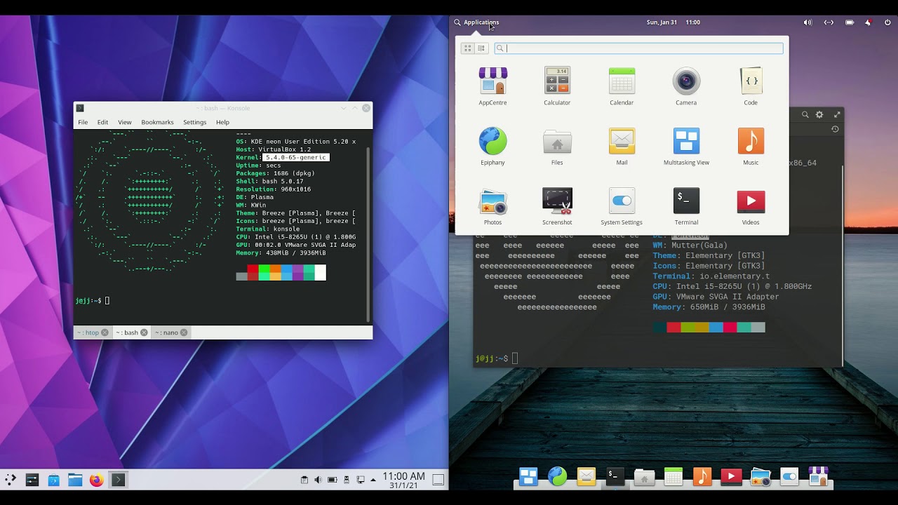 KDE Neon Vs ELEMENTARY OS - YouTube