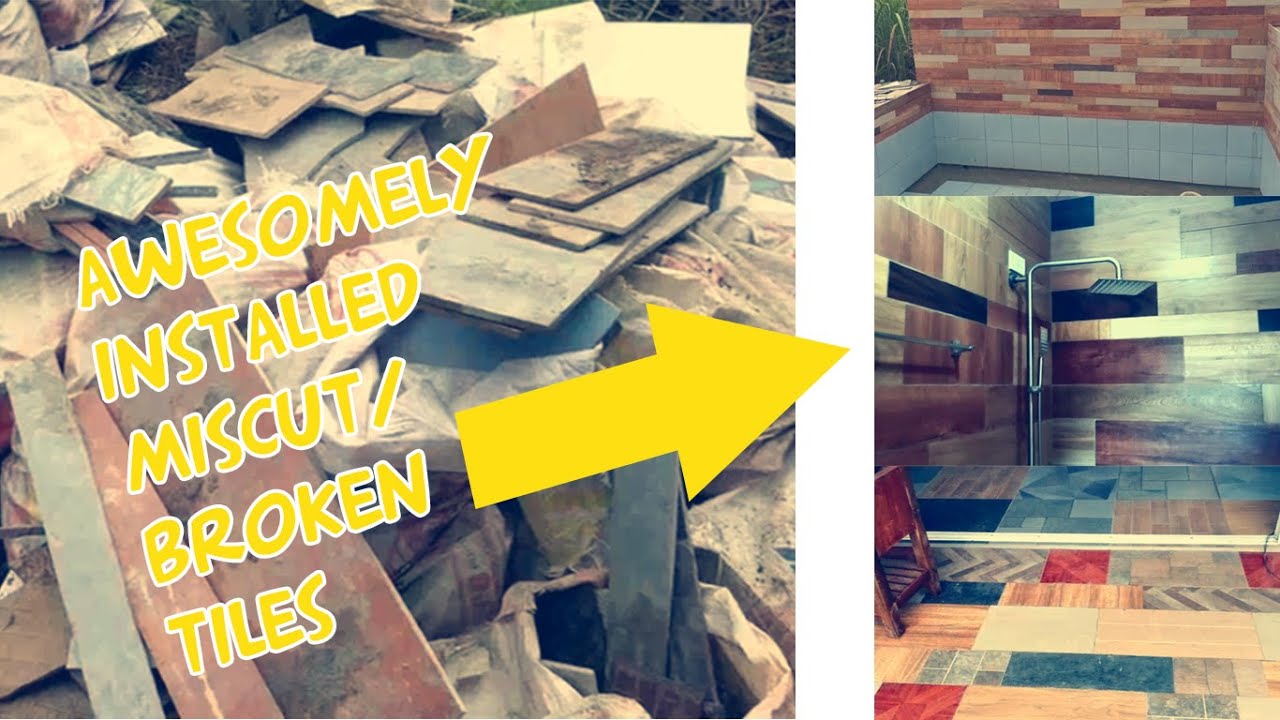 How to Awesomely Install Broken or Miscut Tiles - YouTube