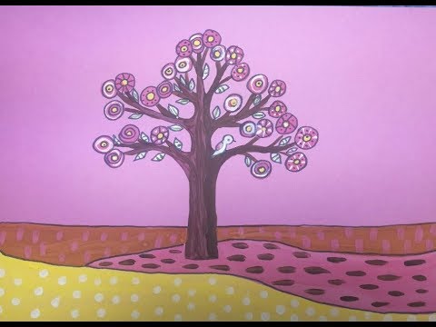 Как нарисовать сказочное дерево .