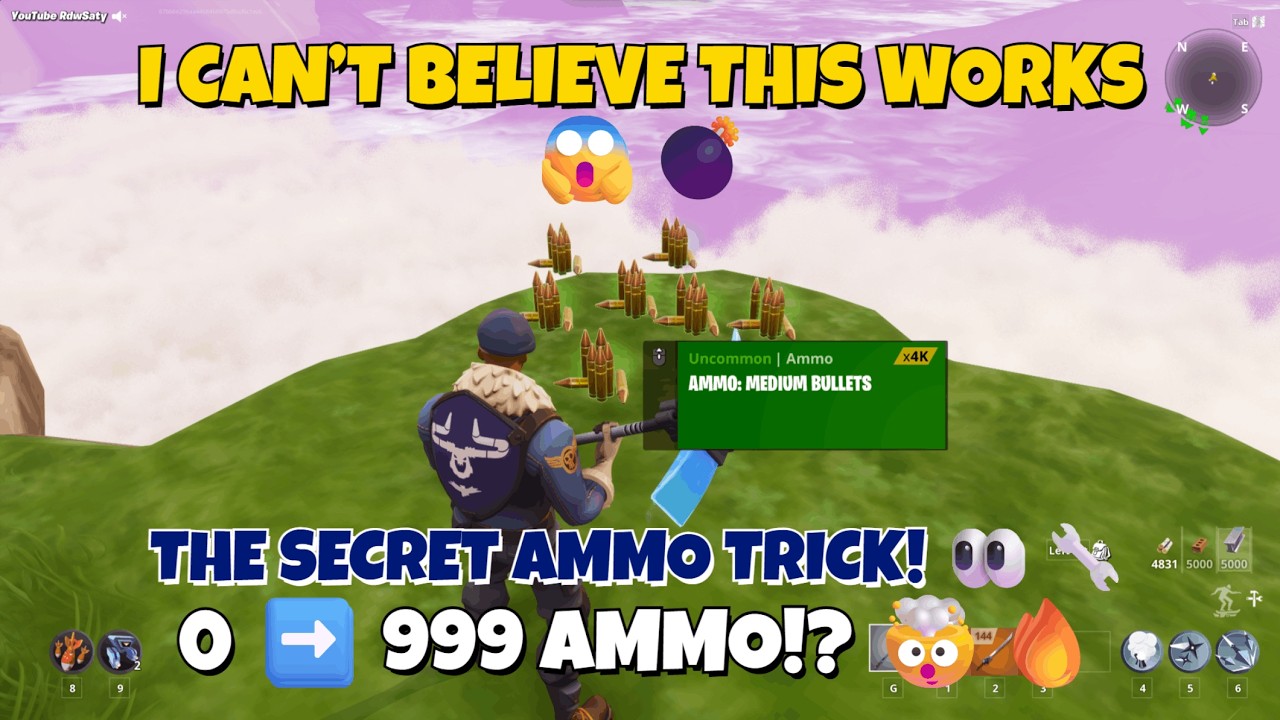 NSANE Ammo Trick in Fortnite Save the World! NEVER Run Out Again! 🔥💣 ...