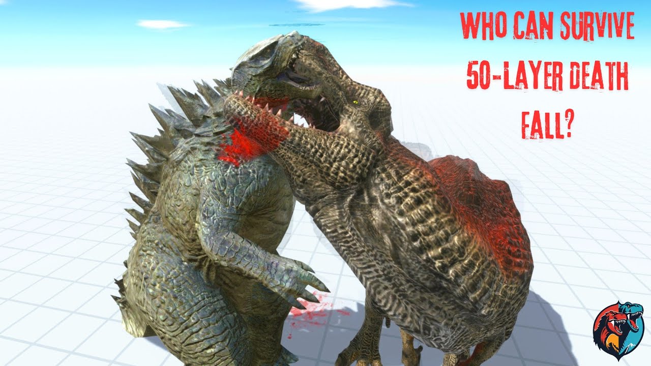 🏆 Zilla vs Godzilla vs Kong Who Can Survive the 50-Layer Death Fall ...